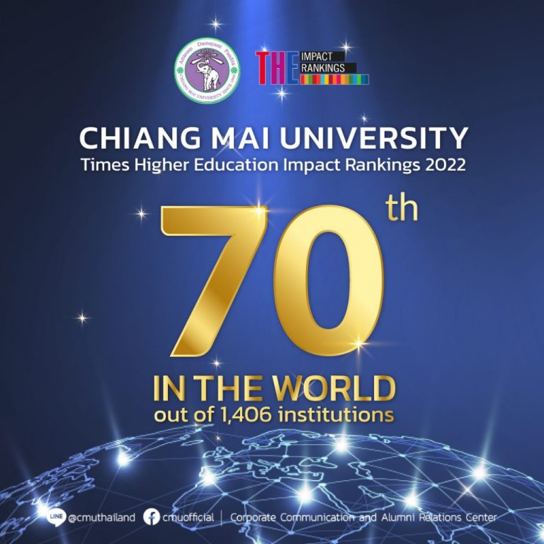 CMU ranked 70th in THE Impact Rankings 2022 and No 2 in Thailand for ...