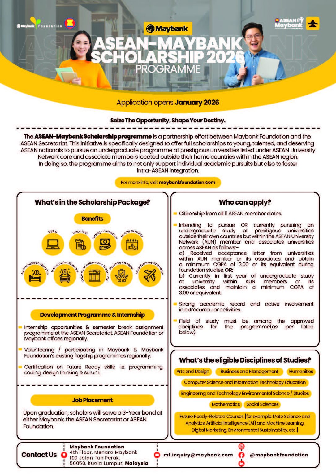 ASEAN-Maybank Scholarship Info Session for Year 2026 – International ...